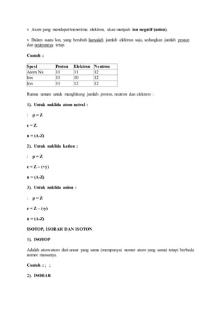 Struktur atom dan sistem periodik | DOCX