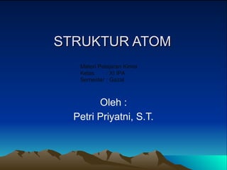 Struktur Atom Pembelajaran Kimia Kelas XI IPA | PPT