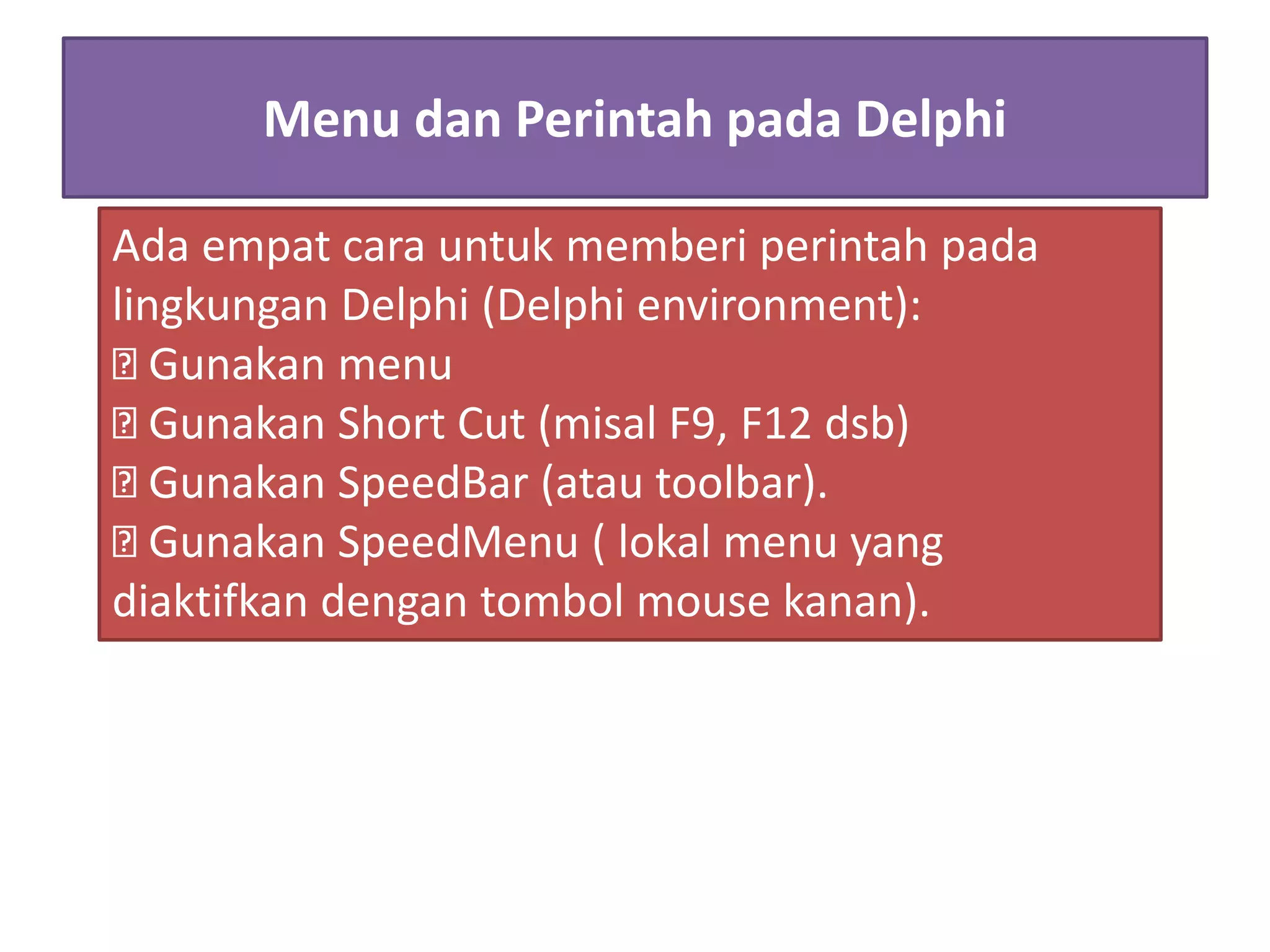 Struktur bahasa delphi | PPTX