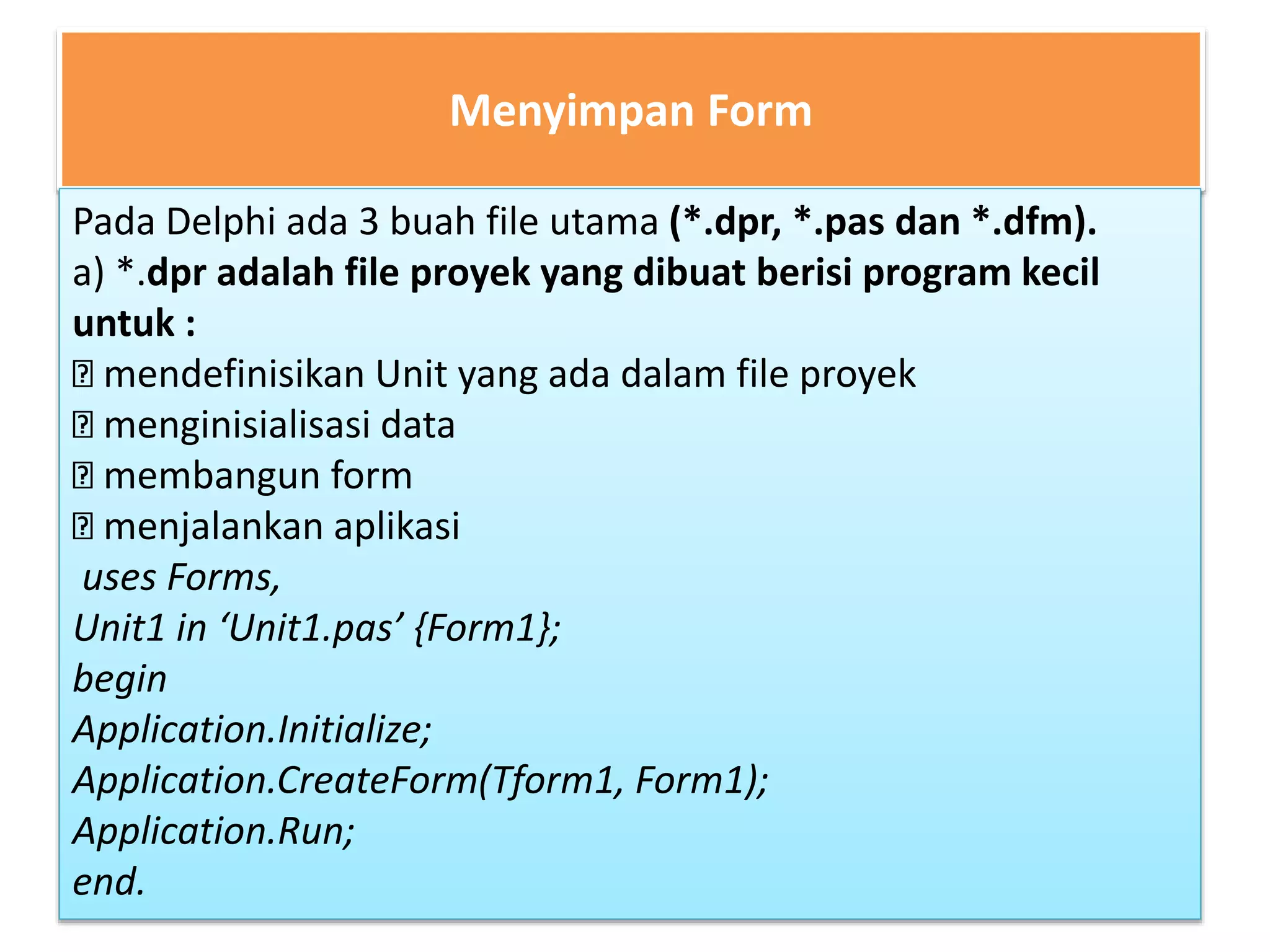 Struktur bahasa delphi | PPTX