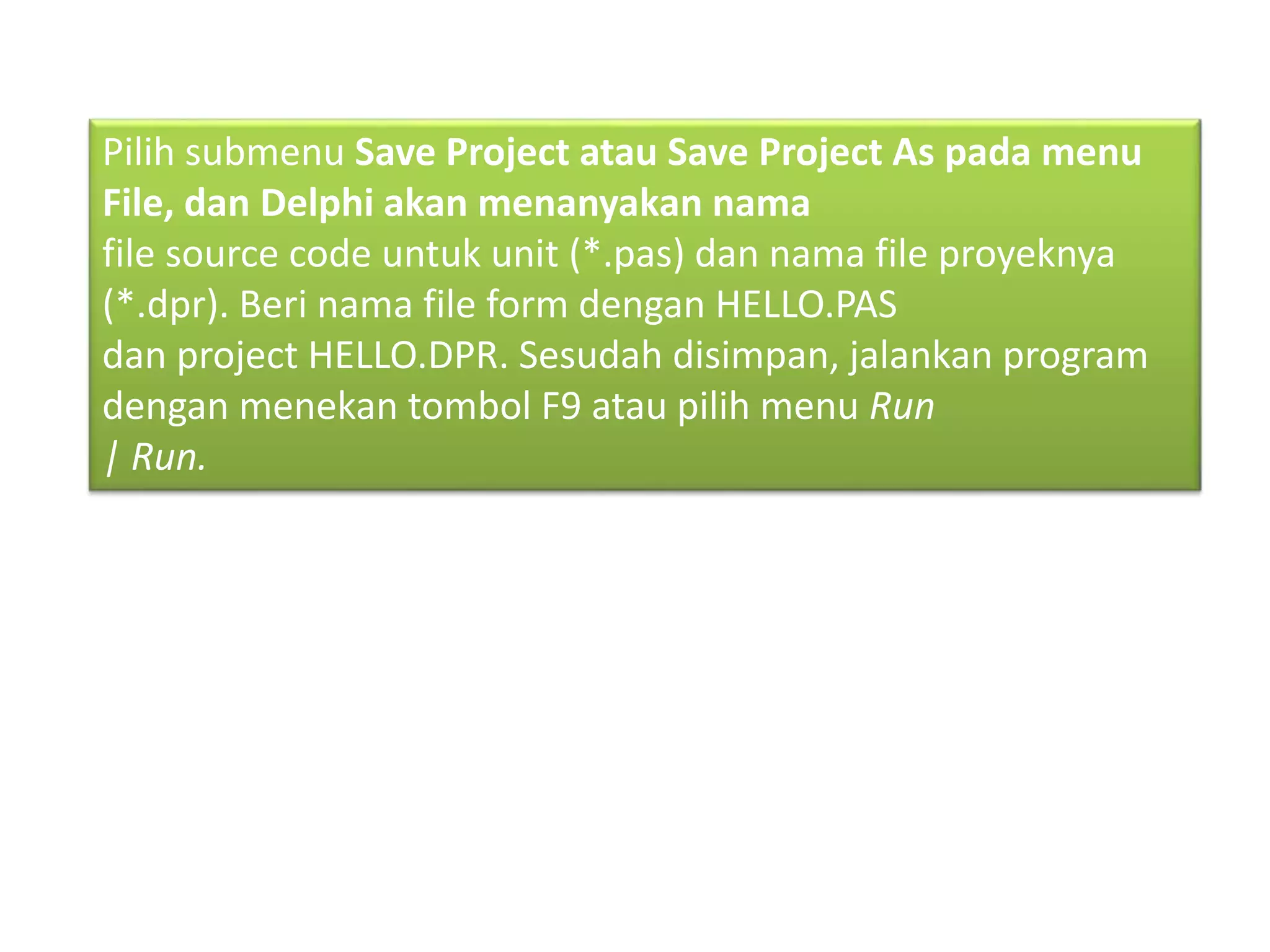 Struktur bahasa delphi | PPTX