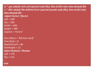 Struktur bahasa delphi | PPTX