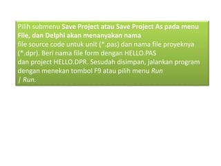 Struktur bahasa delphi | PPTX
