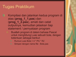 Struktur Bahasa Pascal[1] | PPT