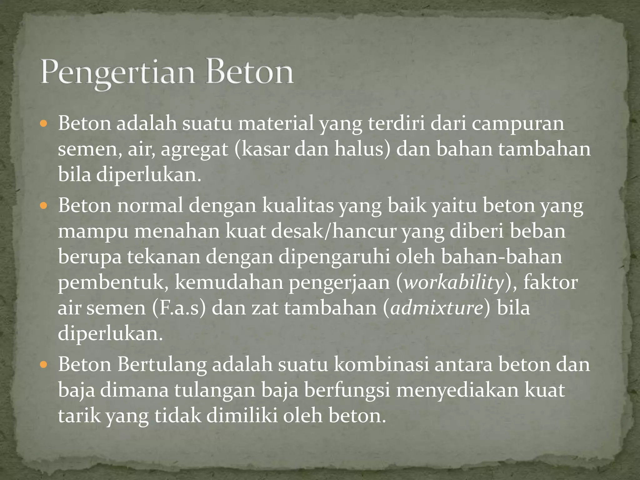 Struktur beton 1 | PPTX