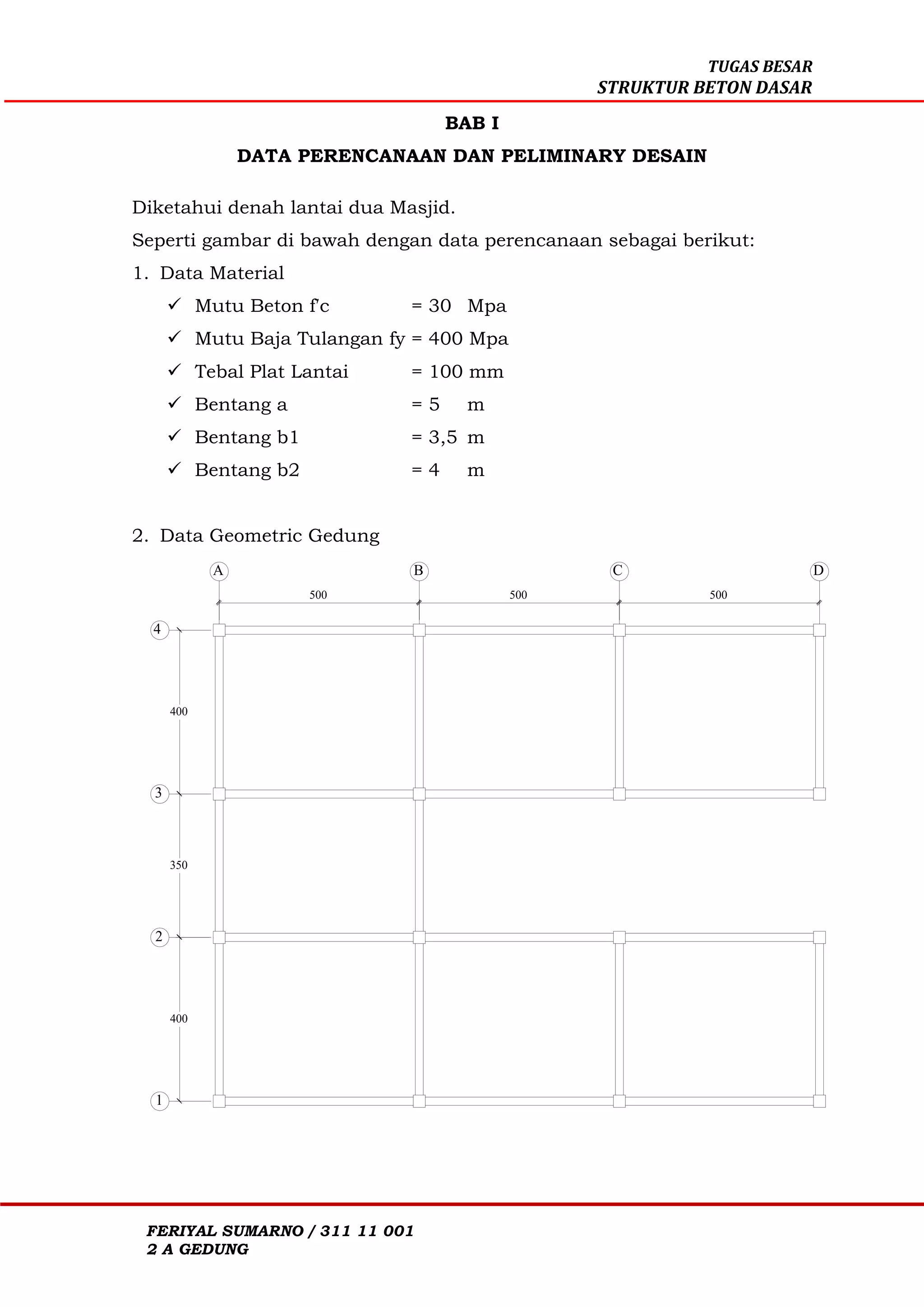 PERHITUNGAN TULANGAN LONGITUDINAL BALOK BETON BERTULANG RANGKAP | PDF ...