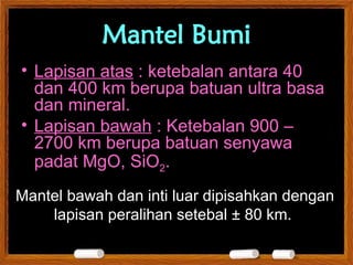 Struktur Bumi dan bagian bagian bumi materi ppt untuk sekolah | PPT