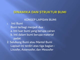 STRUKTUR BUMI dan dinamika di kehidupan sehari hari | PDF