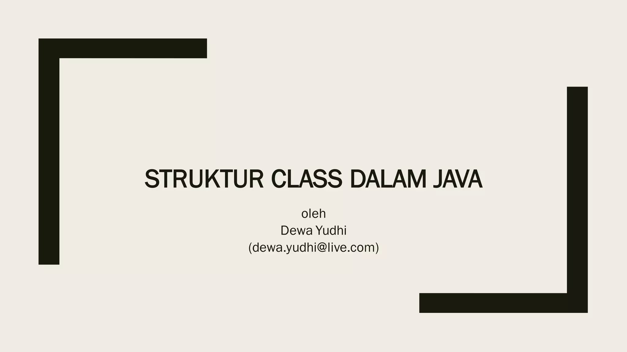 Struktur class dalam java | PDF