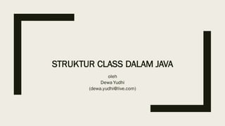 Struktur class dalam java | PDF