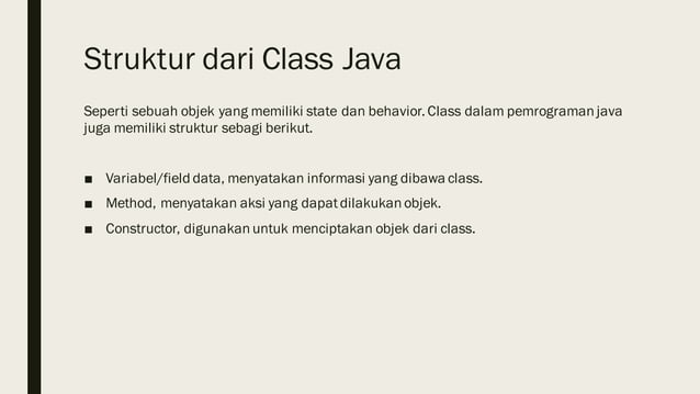 Struktur class dalam java | PDF