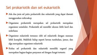 Struktur dan bagian sel | PPTX