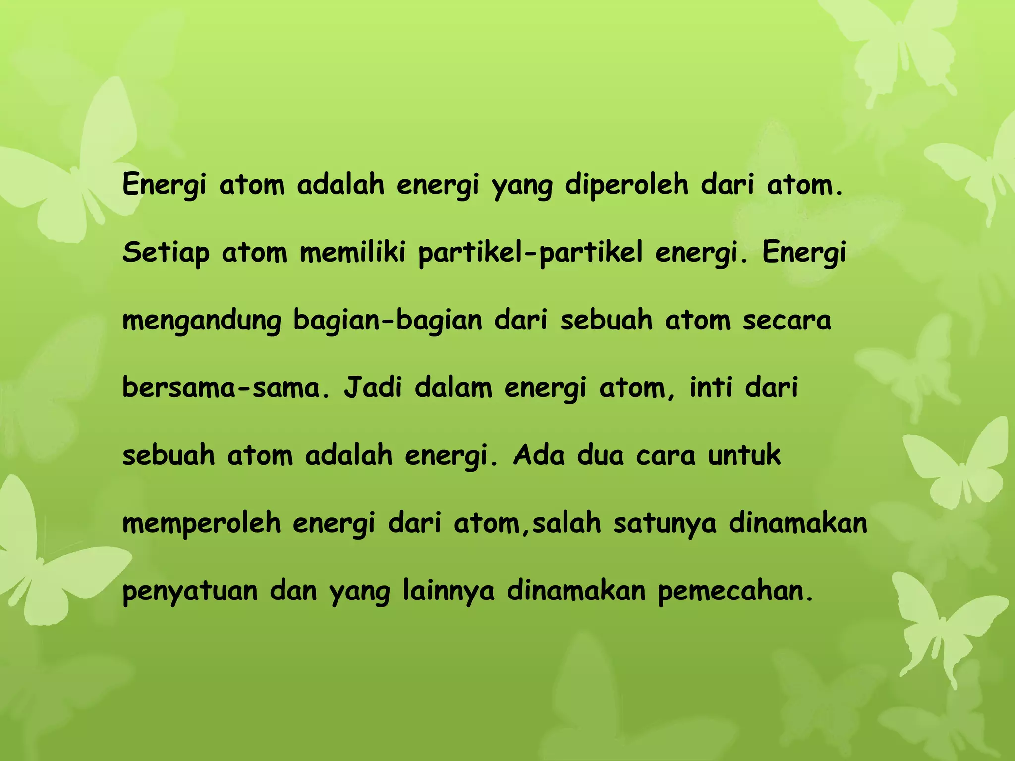 Struktur dan energi atom | PPTX