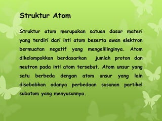 Struktur dan energi atom | PPTX
