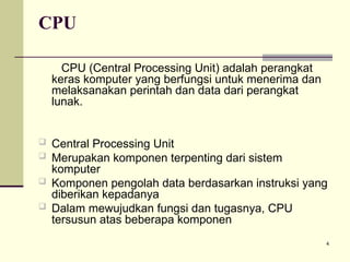 STRUKTUR_DAN_FUNGSI_CPU xcnsdnksdaskmdlaskmxlas | PPT