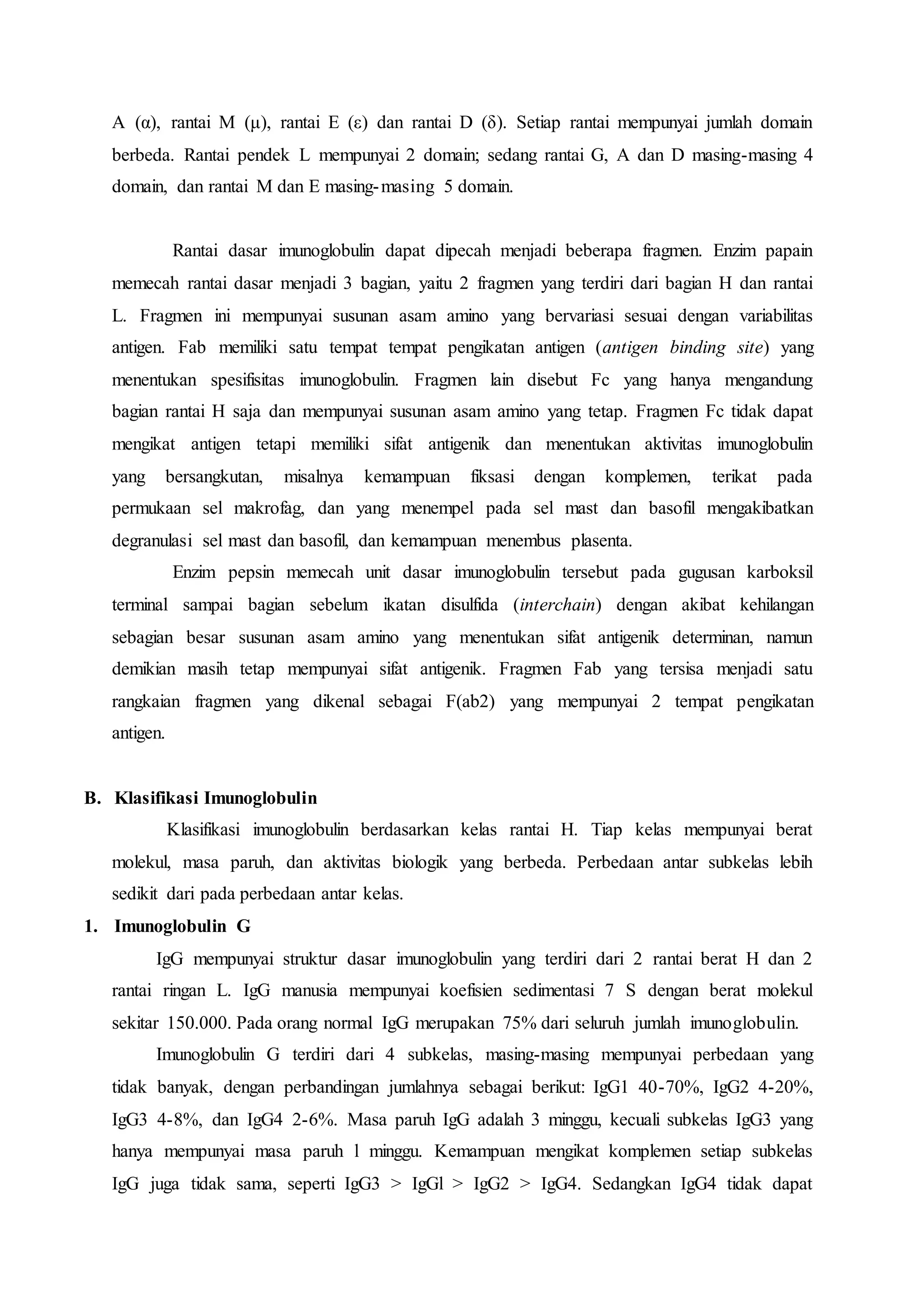 Struktur dan fungsi imunoglobulin | DOCX