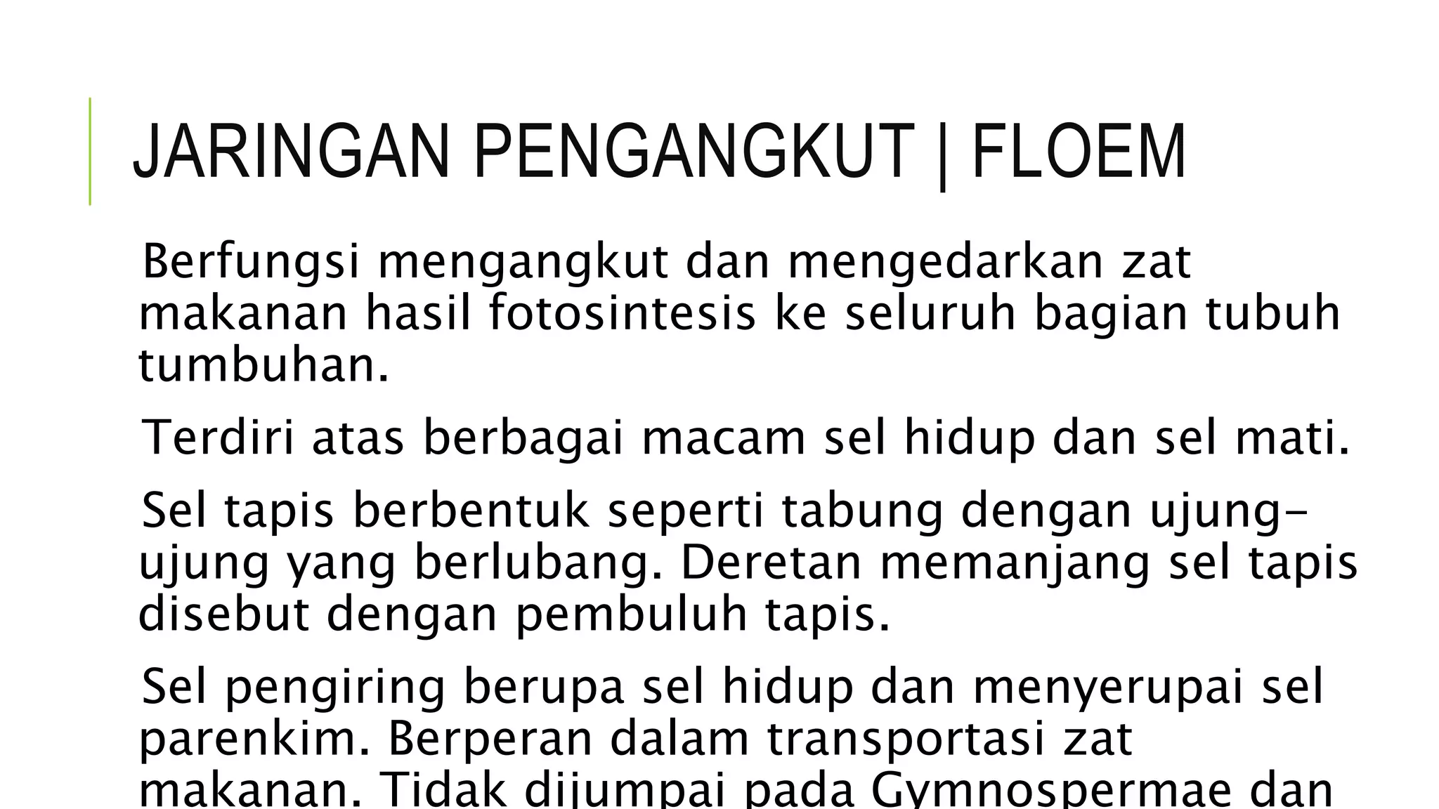Struktur dan fungsi jaringan tumbuhan | PPTX