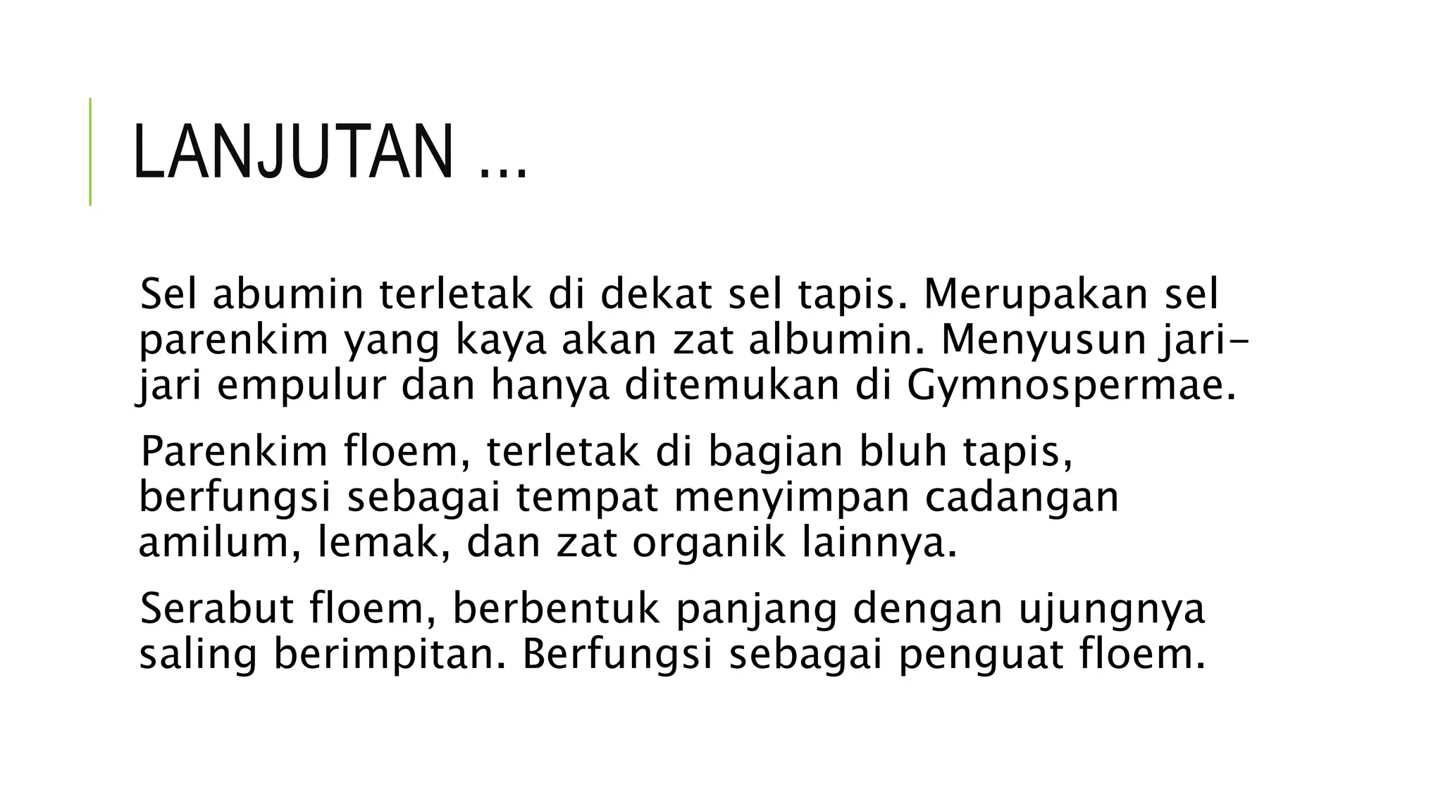 Struktur dan fungsi jaringan tumbuhan | PPTX