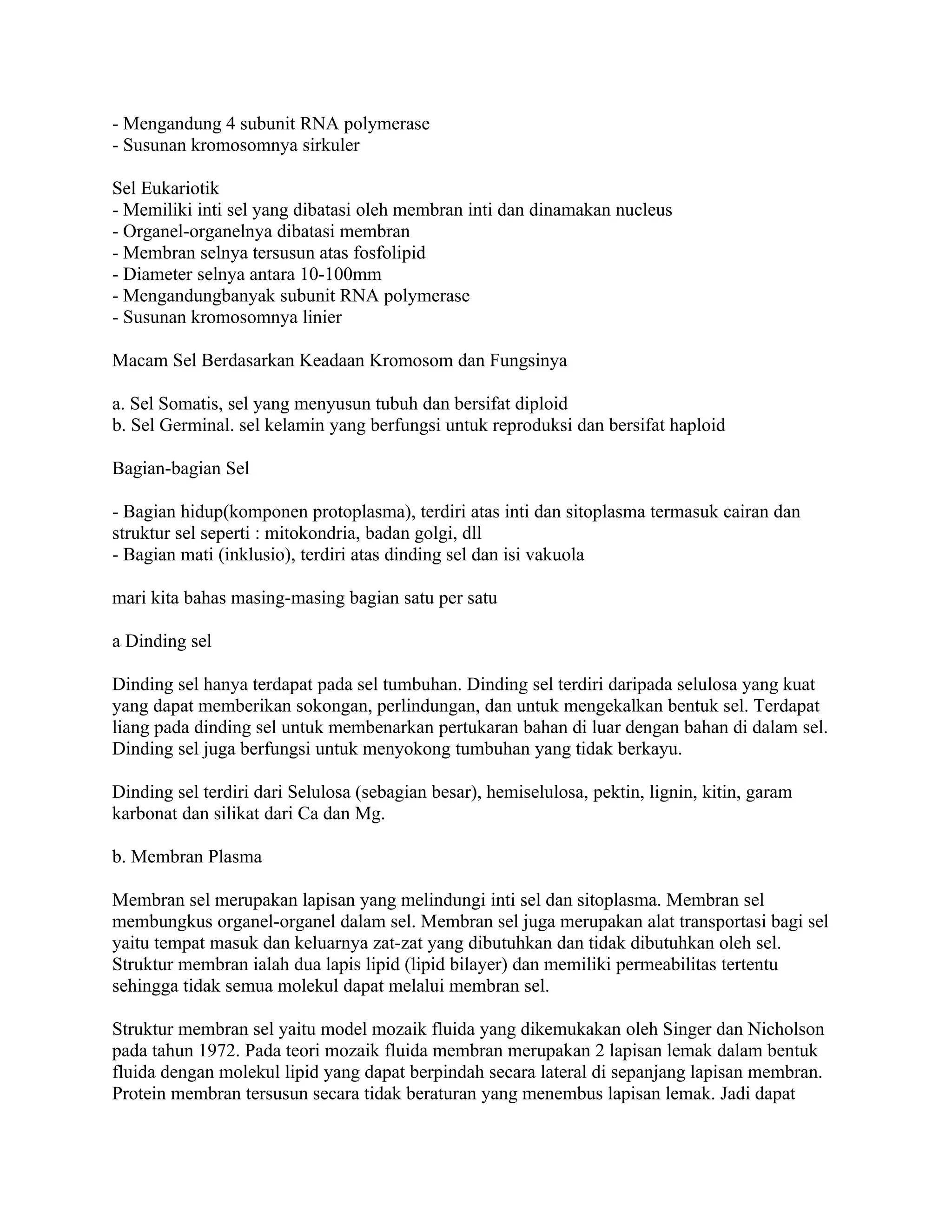 Struktur Dan Fungsi Sel Doc
