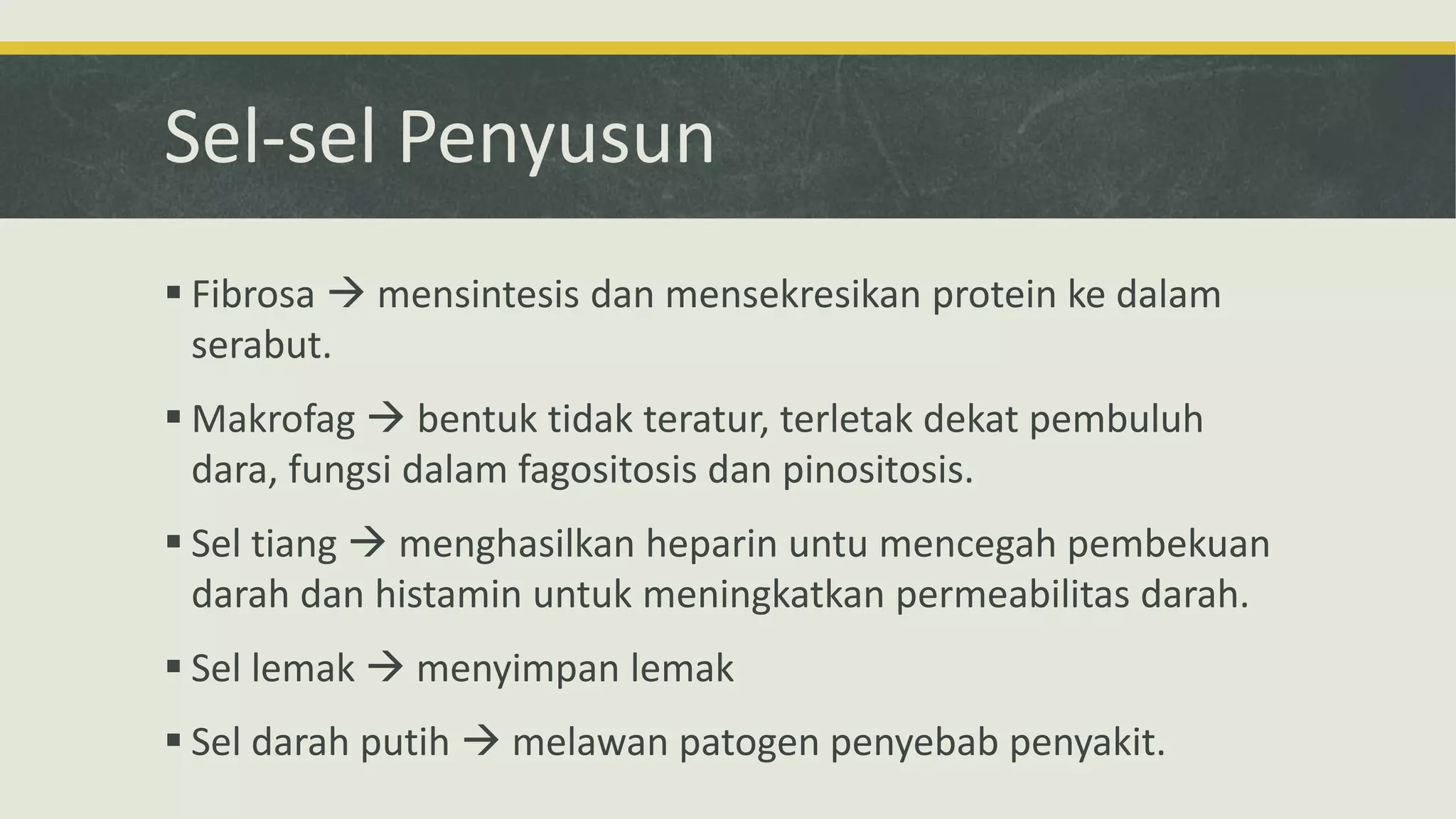 Struktur dan fungsi sel penyusun jaringan hewan | PPTX