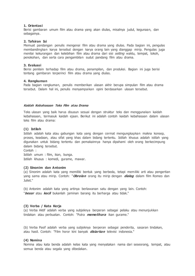 Struktur dan kaidah teks ulasan | PDF