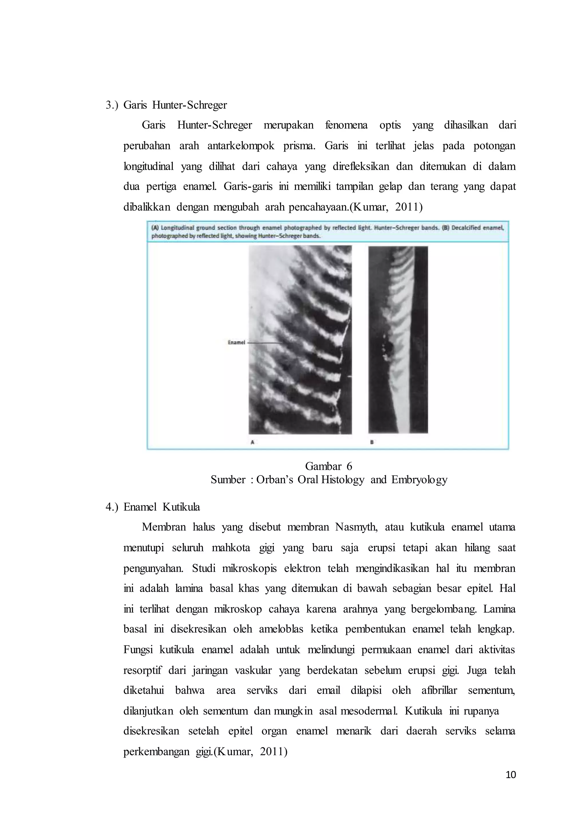 Struktur dan kelainan enamel | DOCX