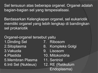 Struktur dan organel sel | PPT