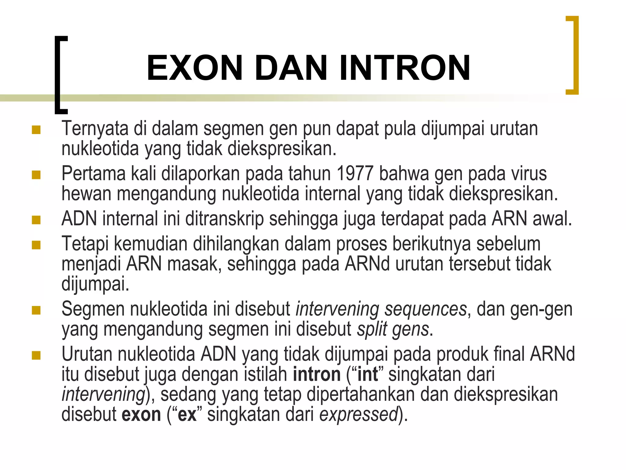 Struktur dan posisi gen | PDF