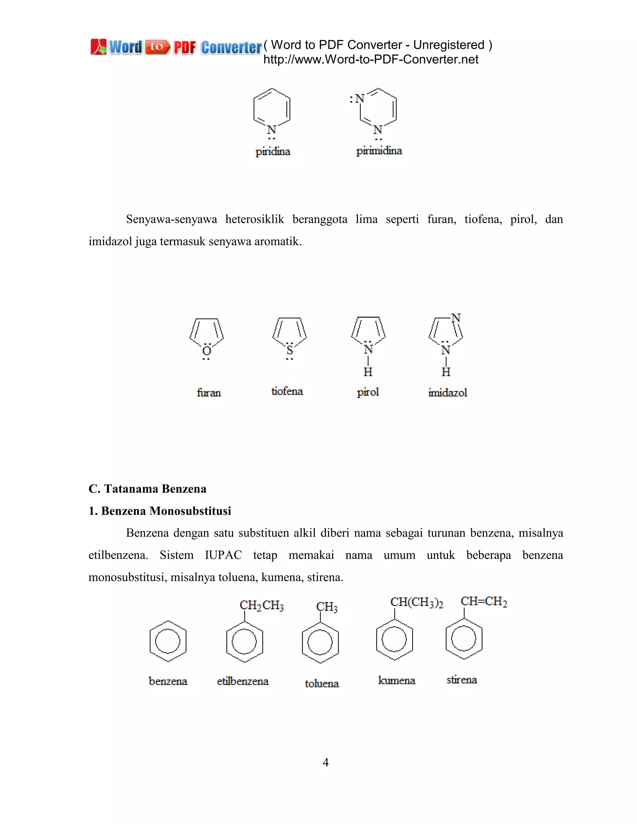 Struktur dan tatanama benzena | PDF