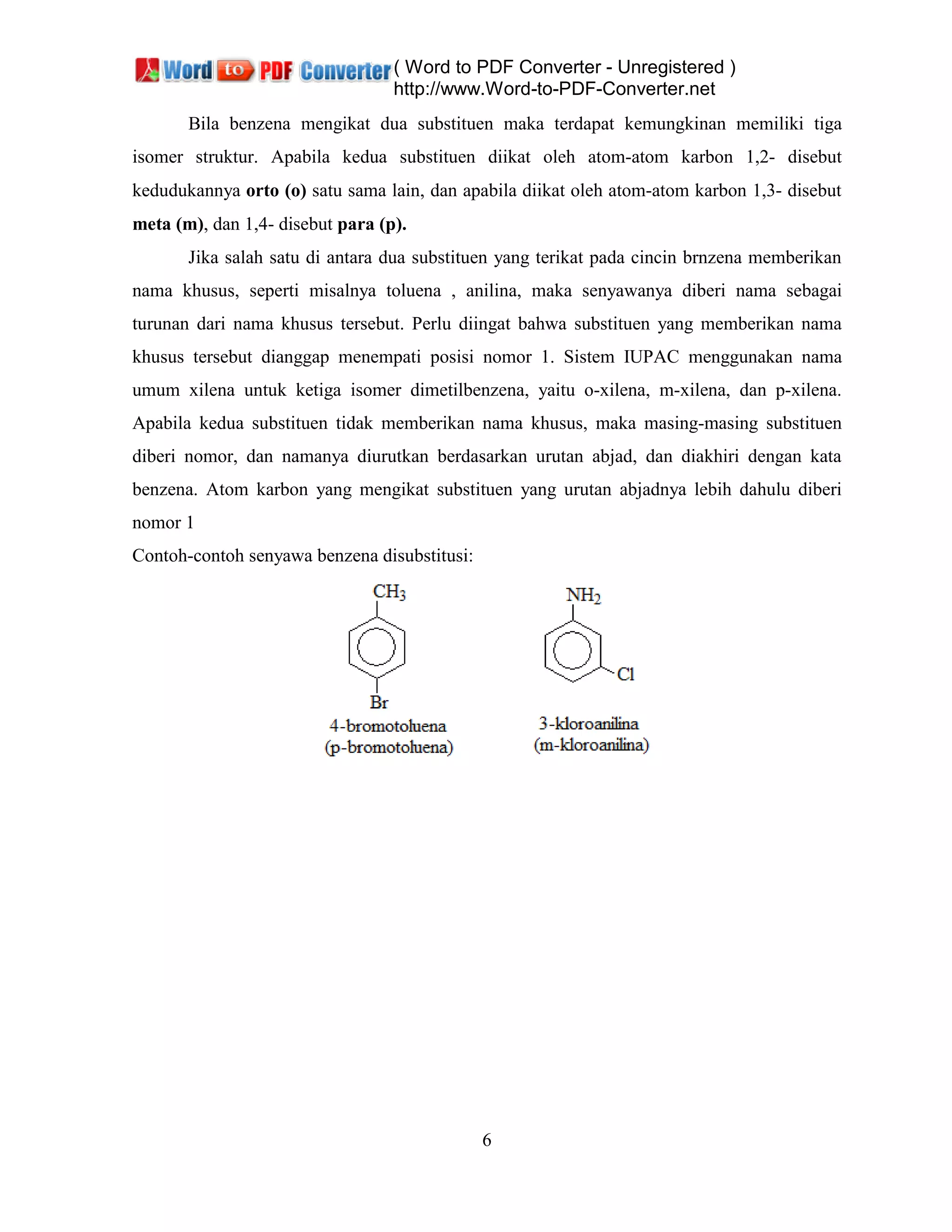 Struktur dan tatanama benzena | PDF