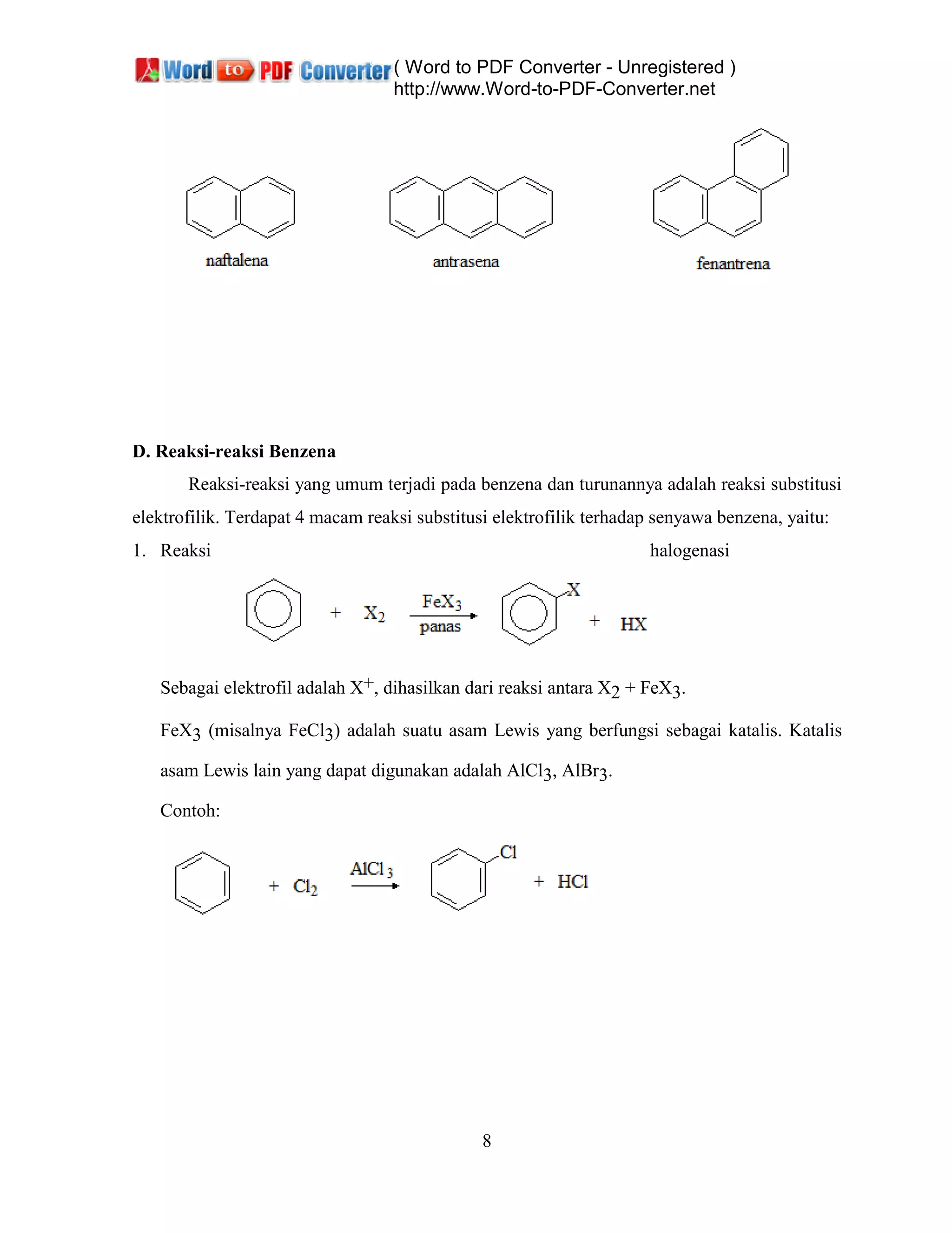 Struktur dan tatanama benzena | PDF