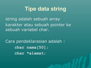 Struktur dan tipe data | PPT