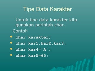 Struktur dan tipe data | PPT