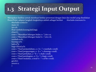 Struktur dasar input dan output aritmatika | PPTX