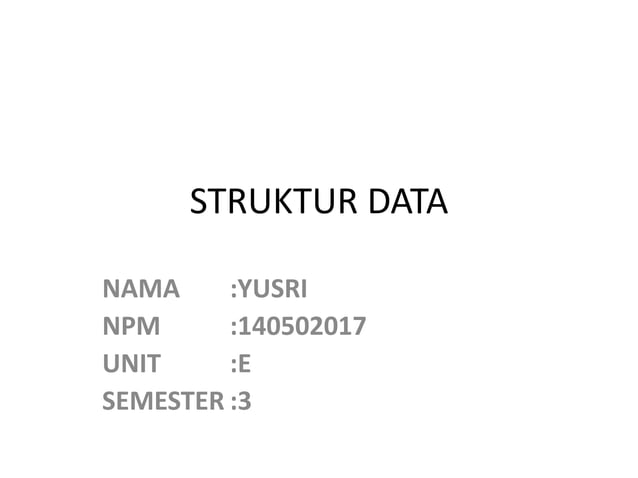 Struktur data | PPT