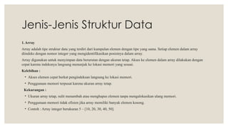 Materi Bahasa Pemrograman Struktur Data 1 | PPT