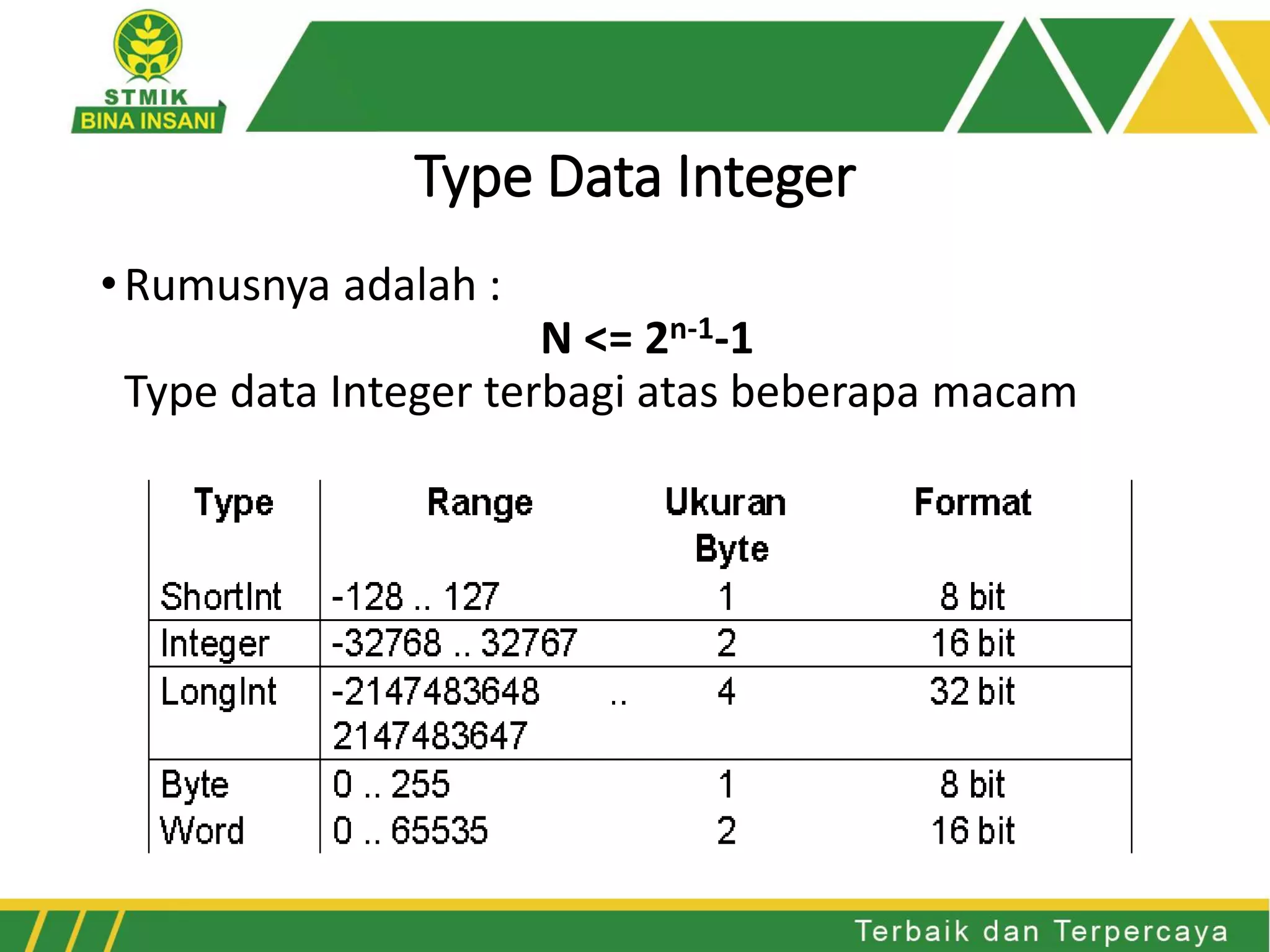 Pertemuan 1 Data dan Struktur Data | PDF