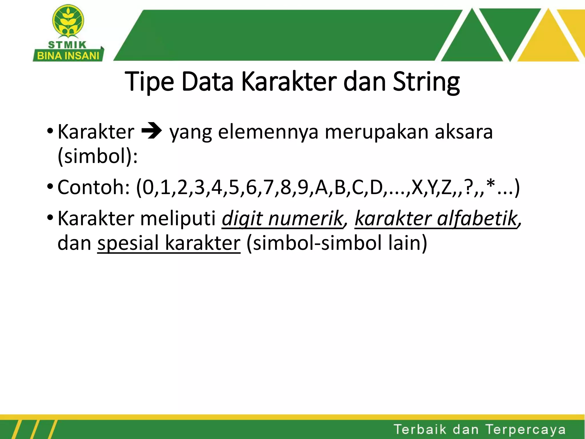 Pertemuan 1 Data dan Struktur Data | PDF