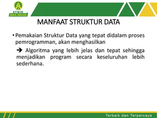 Pertemuan 1 Data dan Struktur Data | PDF