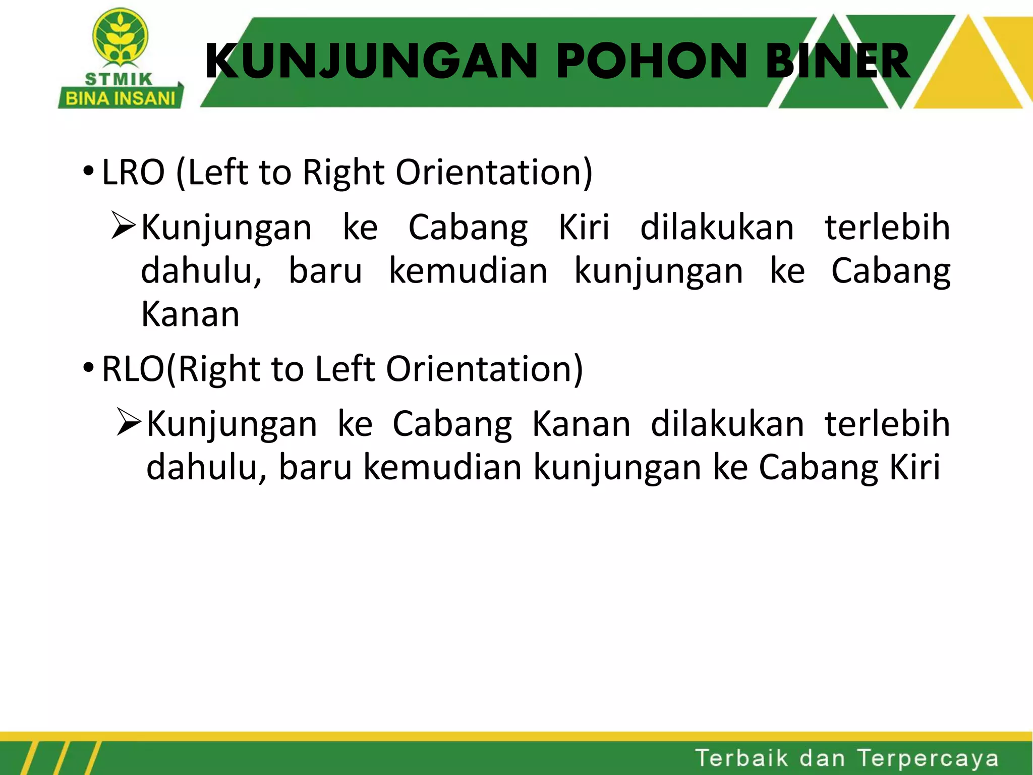 Pertemuan 10 Kunjungan Pada Pohon Biner | PDF