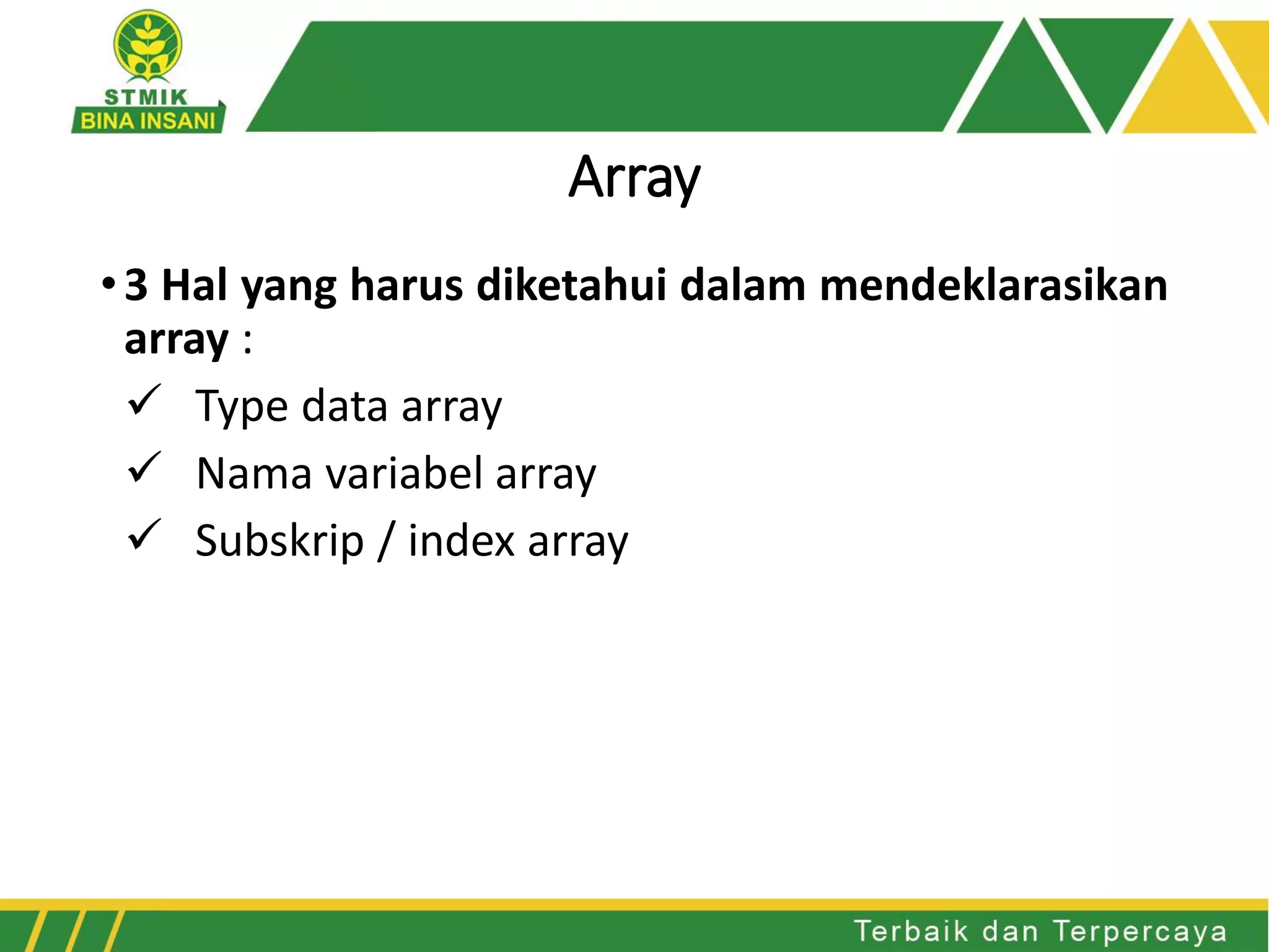 Pertemuan 2 Struktur Pada Data | PDF