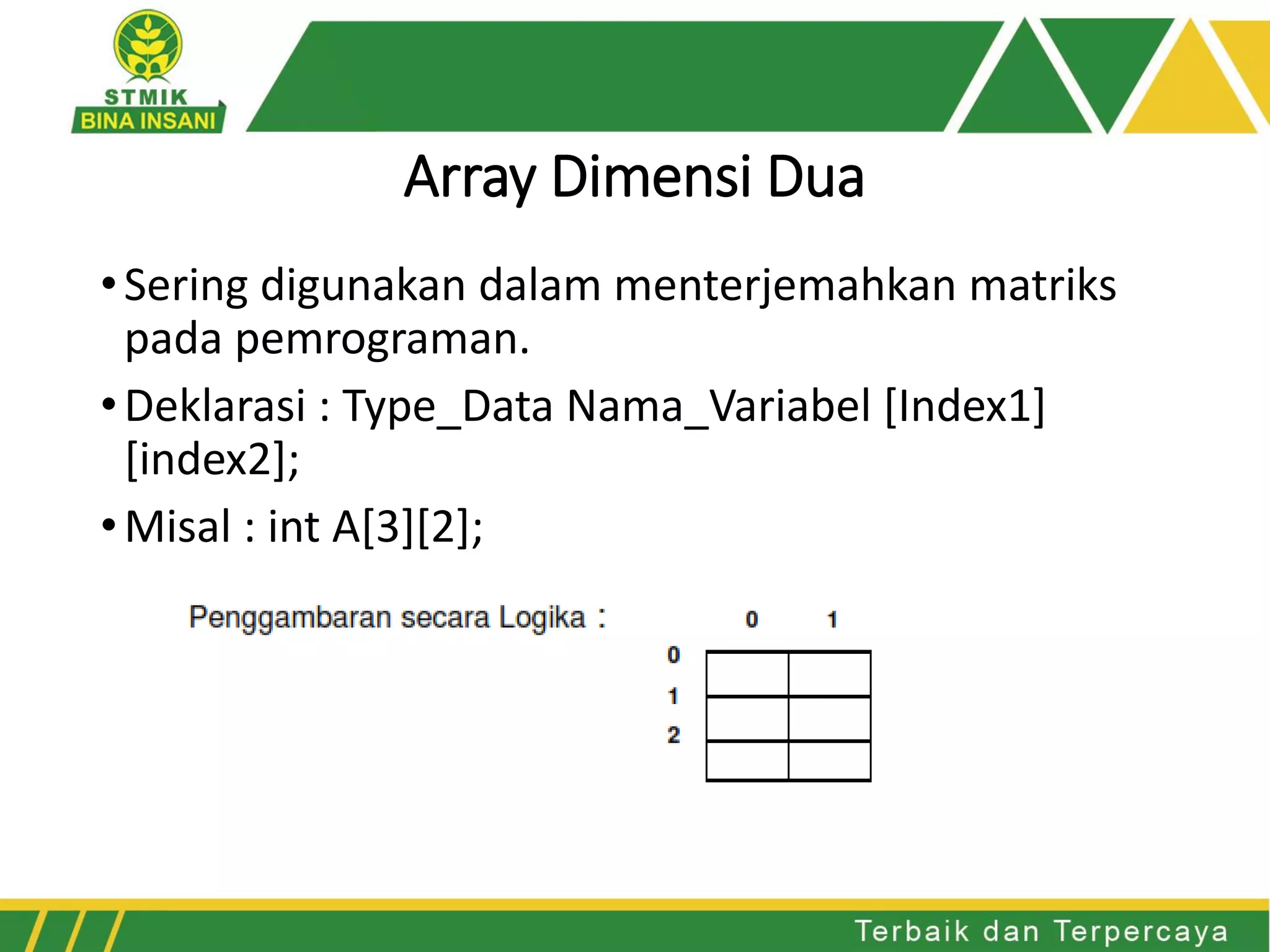 Pertemuan 2 Struktur Pada Data | PDF