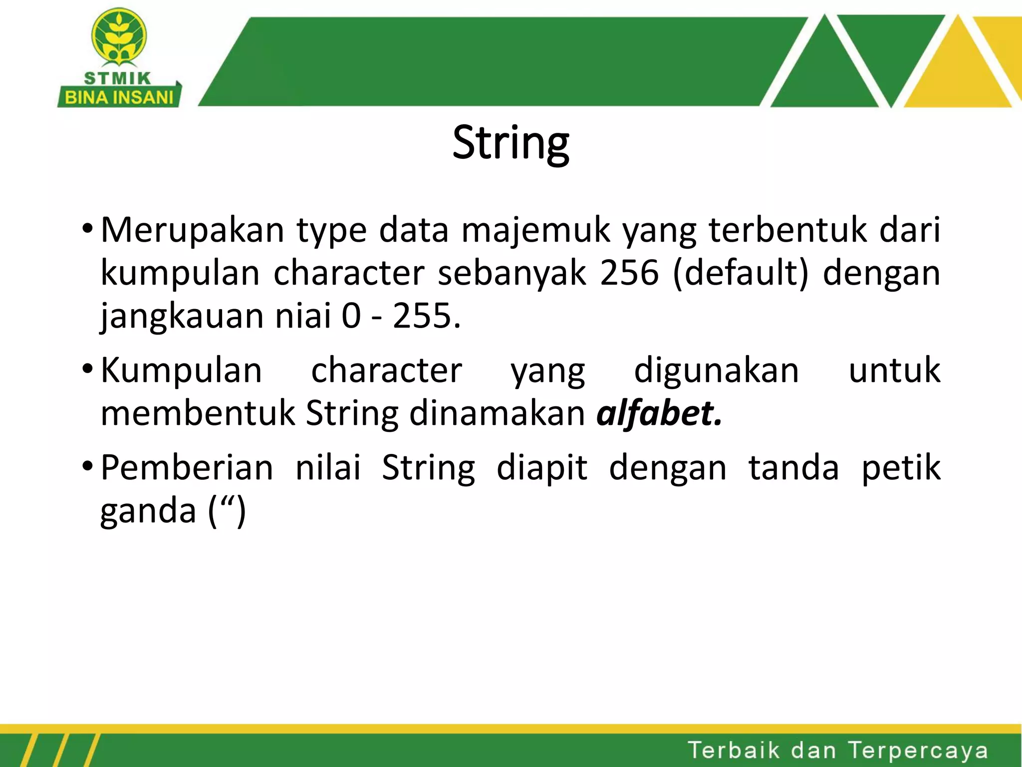 Pertemuan 2 Struktur Pada Data | PDF