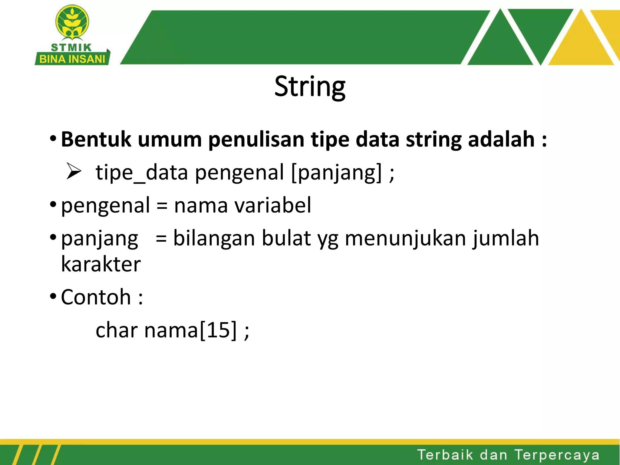 Pertemuan 2 Struktur Pada Data | PDF