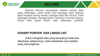 Struktur Data-Pertemuan 3.ppt semester 1 Universitas Bina Insani | PPT