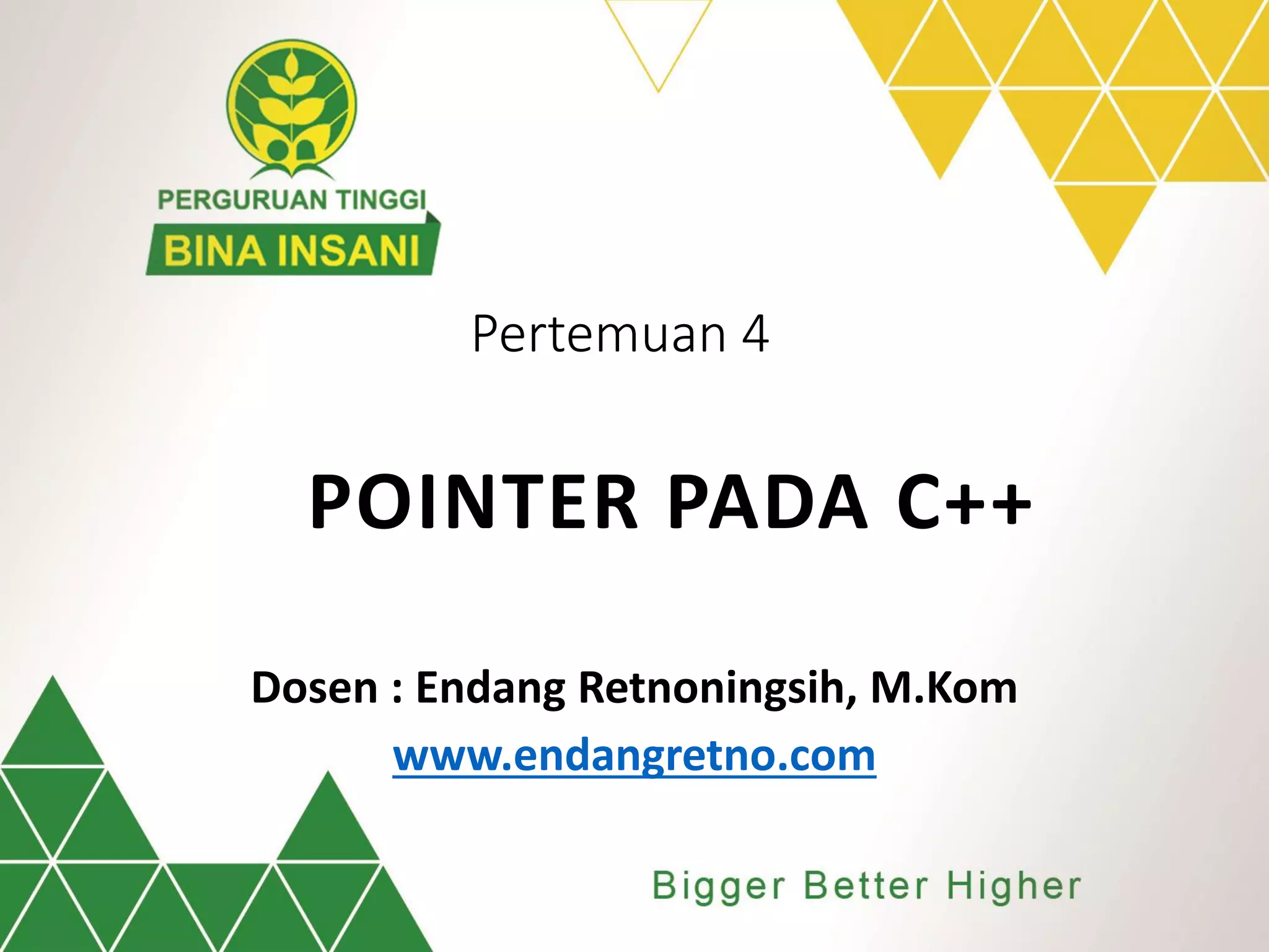 Pertemuan 4 Pointer Pada C++ | PDF