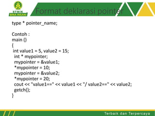 Pertemuan 4 Pointer Pada C++ | PPT