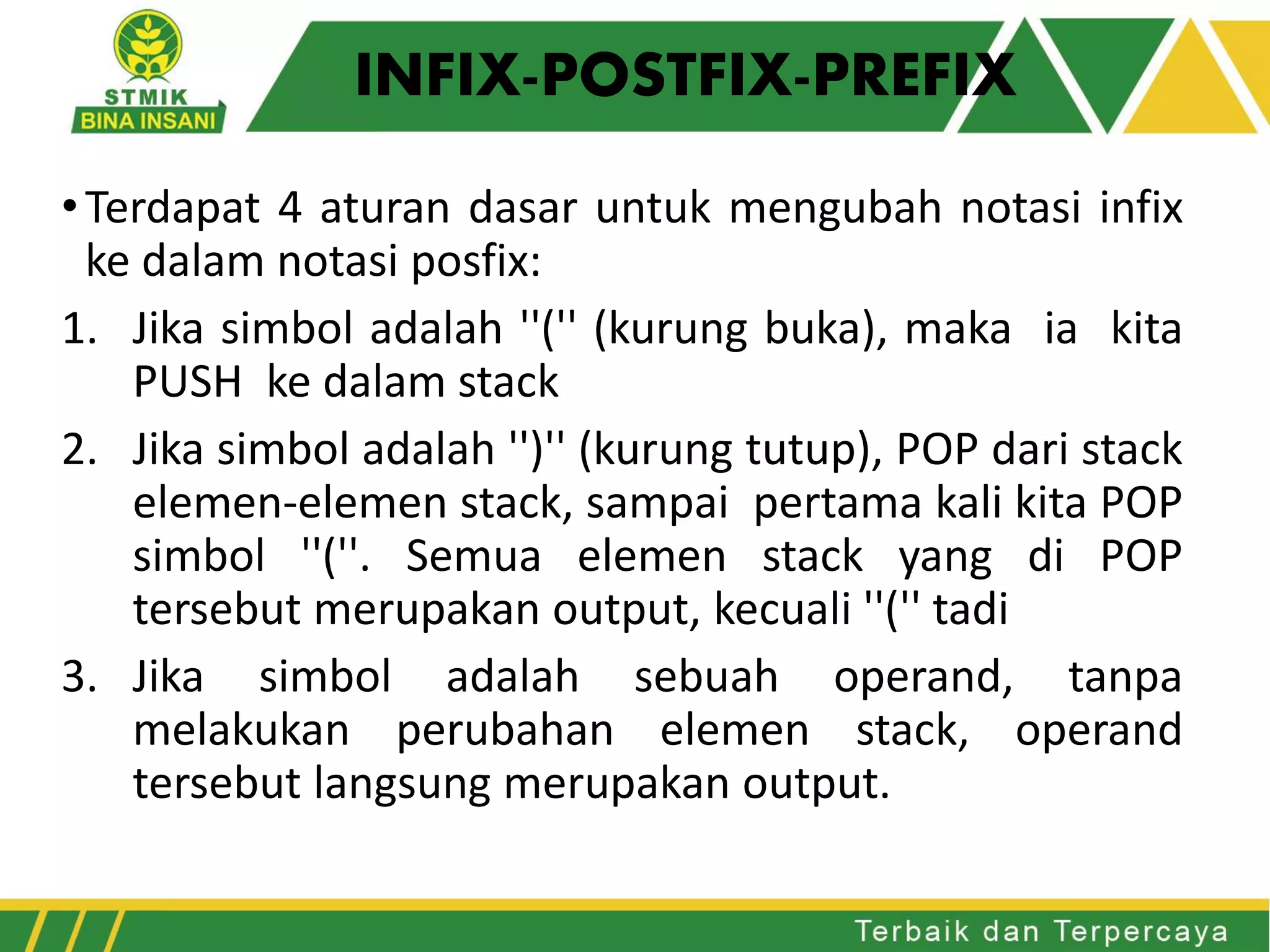 Pertemuan 5 Stack atau Tumpukan | PDF