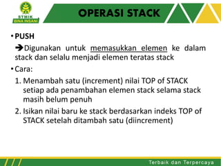 Pertemuan 5 Stack atau Tumpukan | PDF