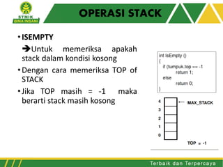 Pertemuan 5 Stack atau Tumpukan | PDF